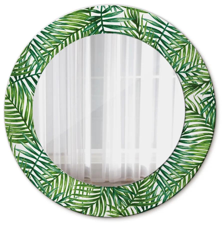 Kulaté dekorativní zrcadlo Tropická dlaň fi 50 cm