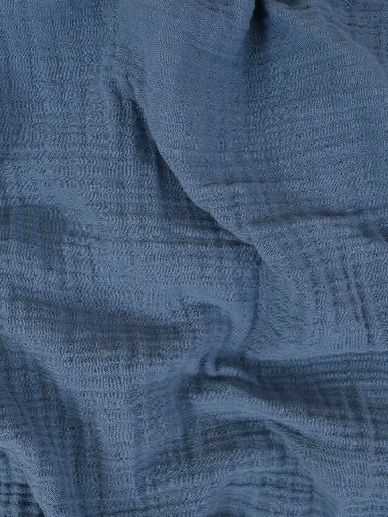 MK Lůžkoviny Mušelínové povlečení - Alexia námořnická modrá 140 × 200 cm, 70 x 90 cm