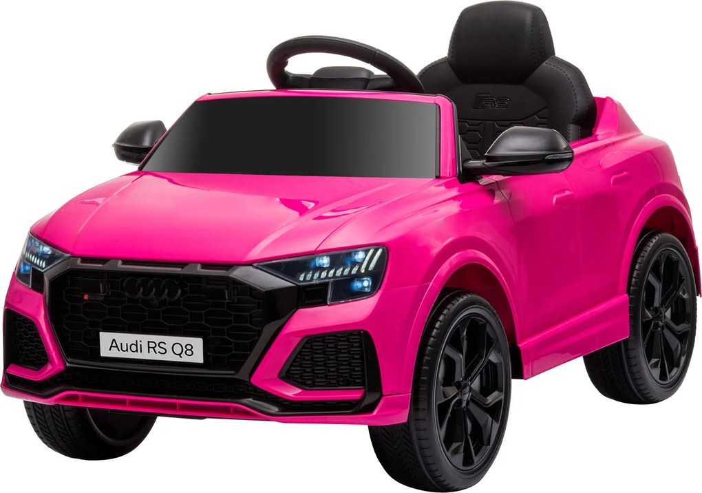 HOMCOM Dětské Elektrické Auto +3 roky Audi RS Q8 Licencované 6V Baterie 2 Motory Dálkové Ovládání MP3 Hudba Klakson Světla Max Rychlost 3km/h 101x62x…
