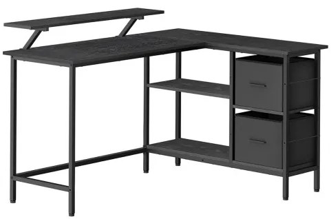 Rohový kancelářský stůl se dvěma boxy LWD098B56