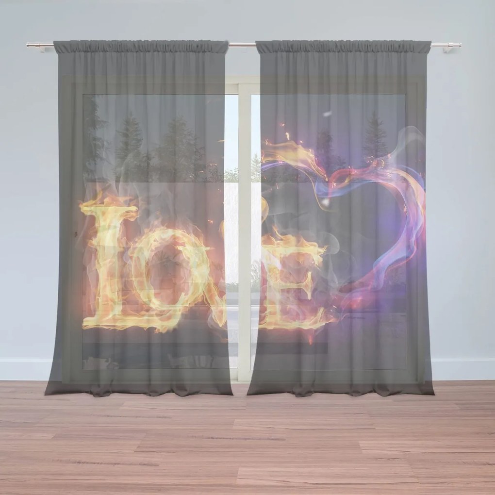 Sablio Záclony Love: 2ks 150x250cm