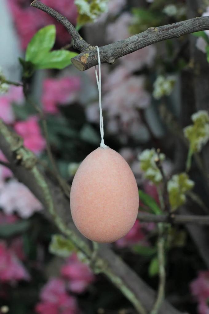 Lososové závěsné velikonoční vajíčko 7cm