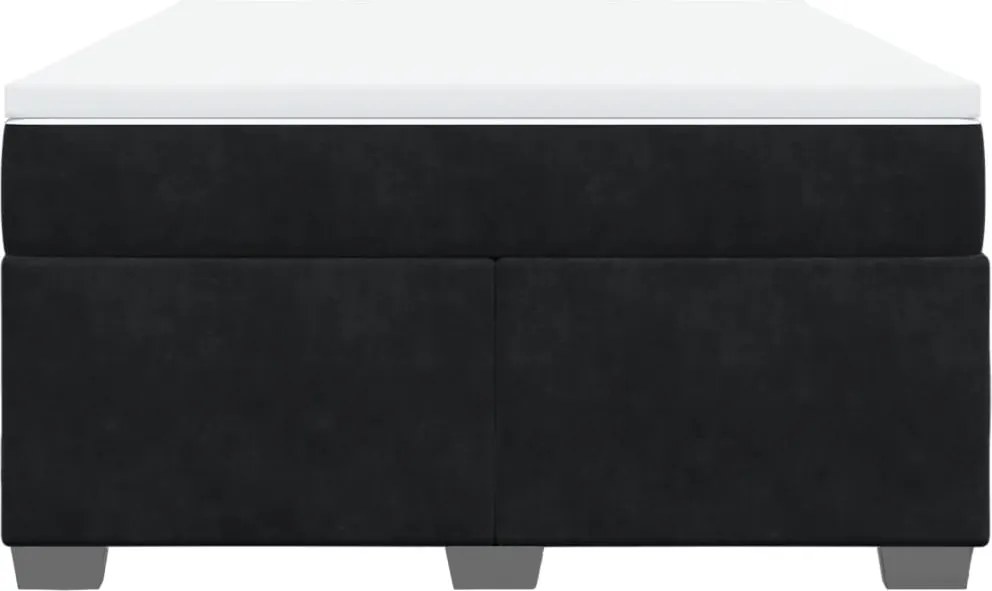 Box spring postel s matrací černá 140x200 cm samet 3285289