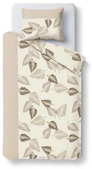 Flanelové povlečení Florella Pluma Beige Rozměr: 70x90 + 140x200 cm