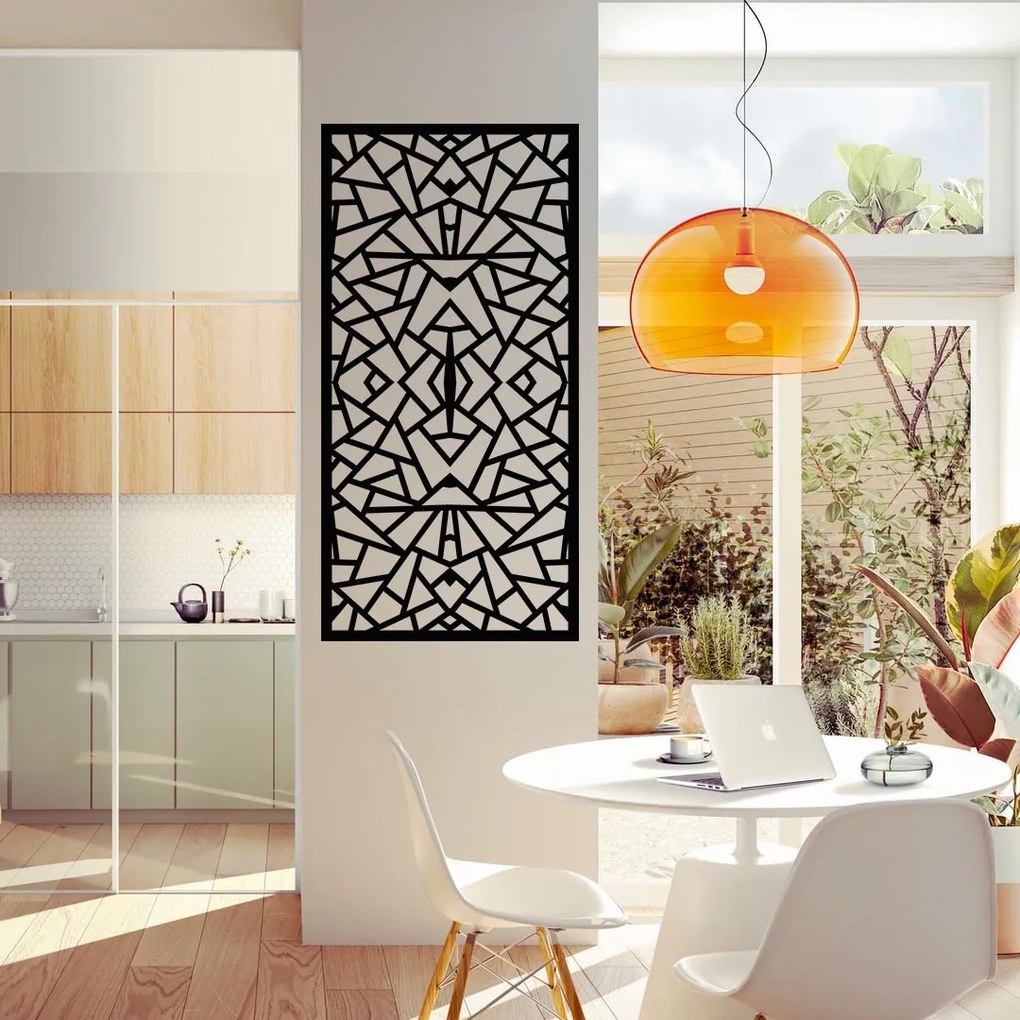 dřevo života Dekorační panel GEOMETRY Zvolte barvu dekoru: Černá, Rozměry (cm): 60x120