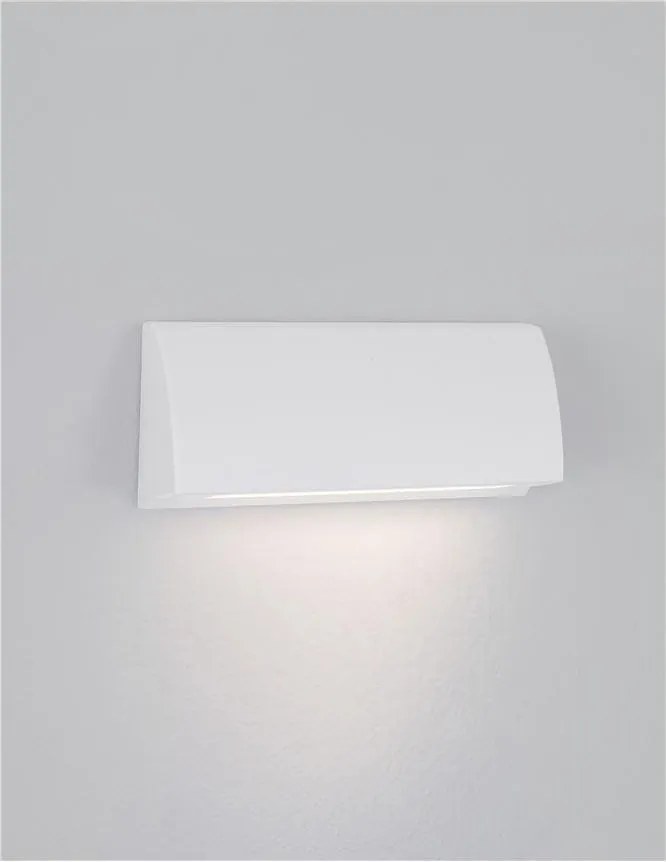 NV 9018061 Venkovní nástěnné svítidlo LIV bílý litý hliník a skleněný difuzor LED 3.5W 3000K 200-240V 120st. IP54 - NOVA LUCE