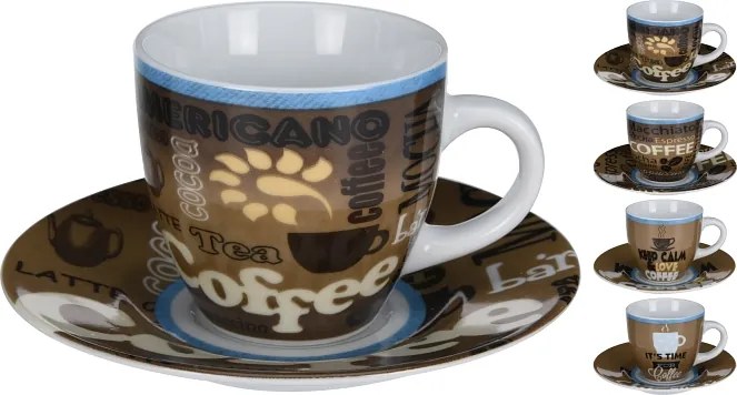 EXCELLENT Hrnek na espresso s podšálkem 90 ml coffee KO-Q75000640