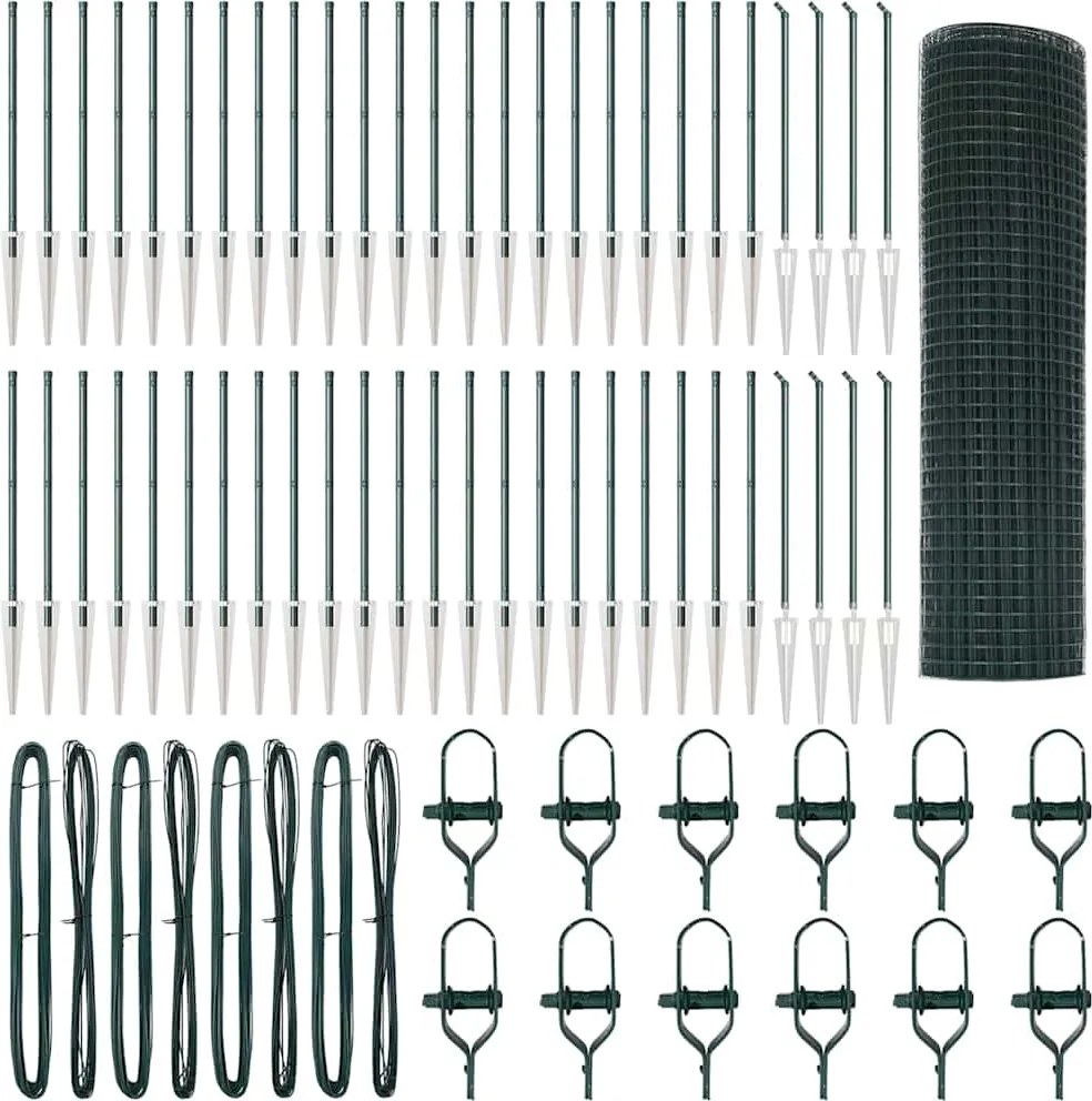 Svařované drátěné ploty s hroty 100 x 0,4 m Ocel potažená PVC 3352132