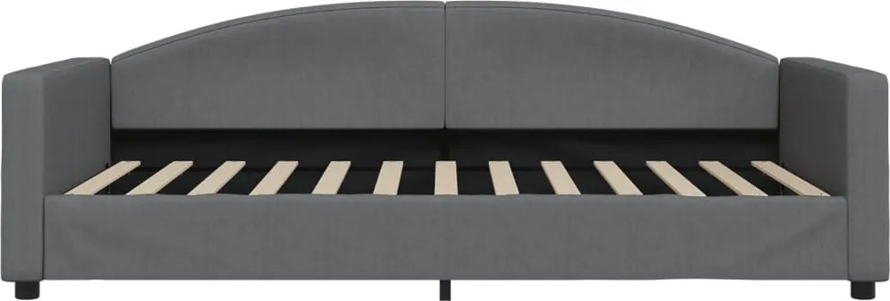 Válenda s přistýlkou a zásuvkami tmavě šedá 100 x 200 cm textil 3197230