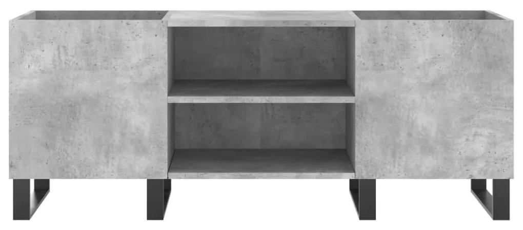 Skříňka na LP desky betonově šedá 121x38x48 cm kompozitní dřevo