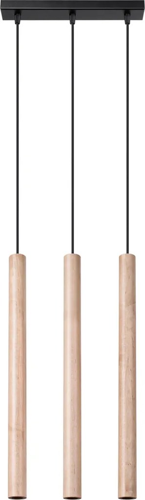Sollux Lighting Závěsné svítidlo PASTELO 3L dřevo