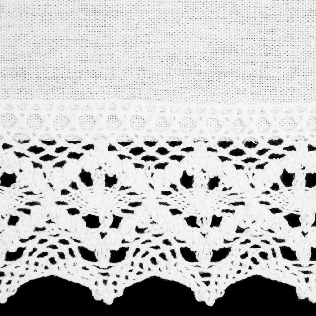 KRÁTKÁ ZÁCLONA NA PÁSCE CLARIE 150X30 CM BÍLÁ