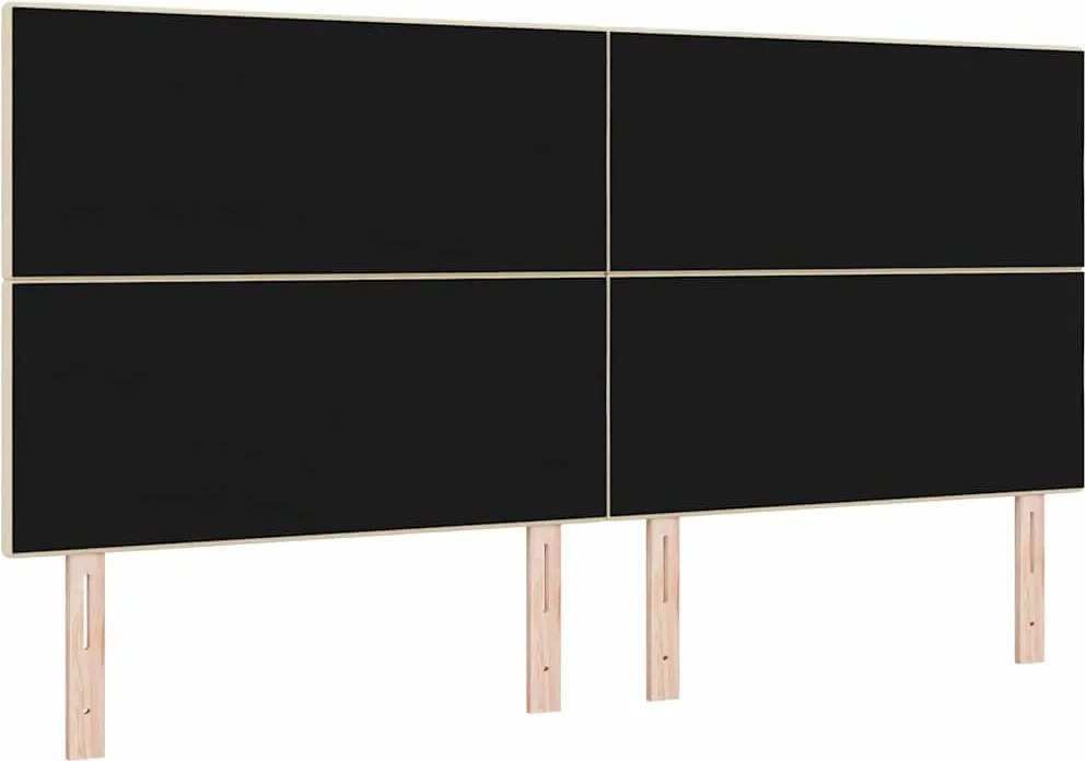 Výškově nastavitelné čelo postele s čelo Krémová 200 cm textil 3337865