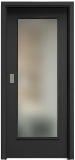 SAPELI ELEGANT KOMFORT M40 - CPL LAMINÁT - POSUVNÉ DVEŘE VČ. ZÁRUBNĚ - Černá grafit Průchozí šířka (cm): 90, Průchozí výška (cm): 197