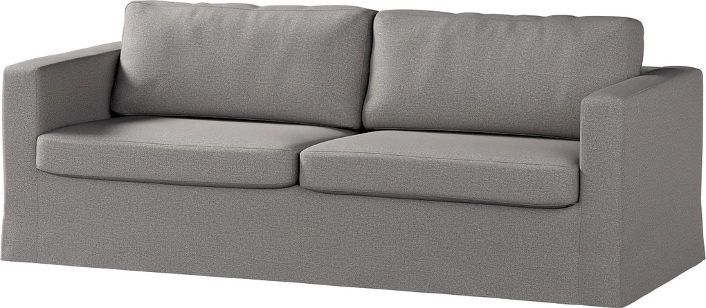 Potah na pohovku IKEA  Karlstad 3-místná, nerozkládací, dlouhý barva šedá látka pletený vzor