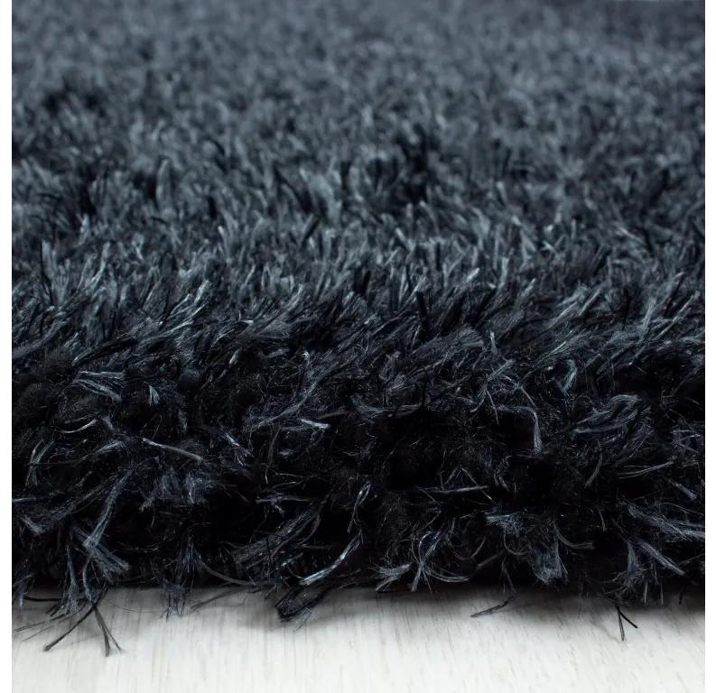 Ayyildiz Kusový koberec BRILLIANT 4200, kulatý, Černá Rozměr koberce: 200 cm KRUH