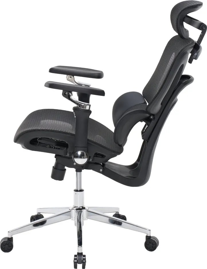 Kancelářská ergonomická židle PORTE II — síťovina, černá