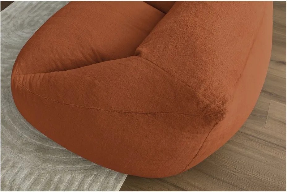Oranžové křeslo z umělé kožešiny Lilibet – Bobochic Paris