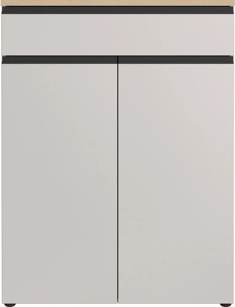 Šedobéžová/ve světle přírodní barvě skříňka 90x120x41 cm Cormano – Germania