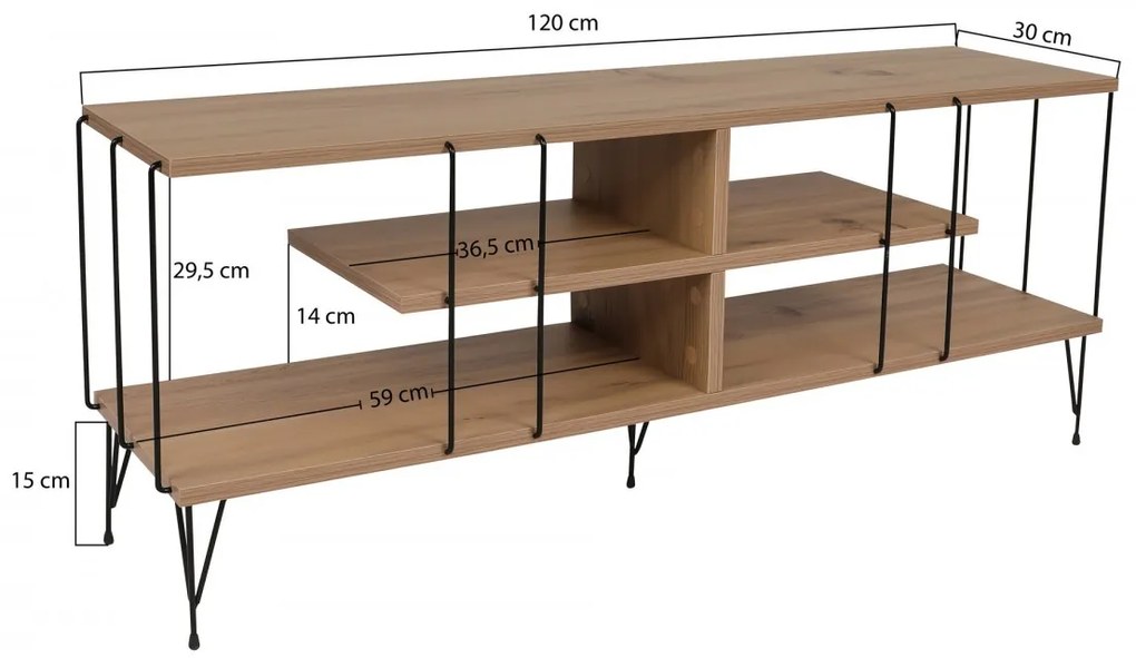 TV stolek Eze 120 cm dub