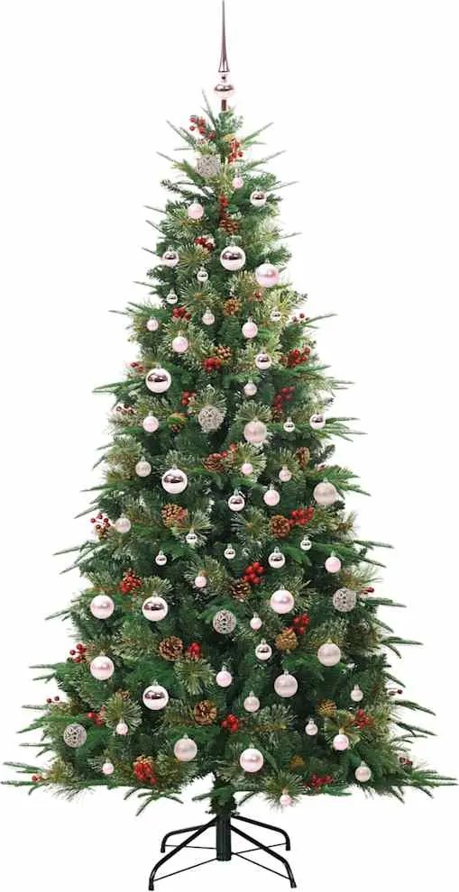 Umělý Skládací Vánoční Strom s stojanem Zelená 210 cm PE a PVC 3397434