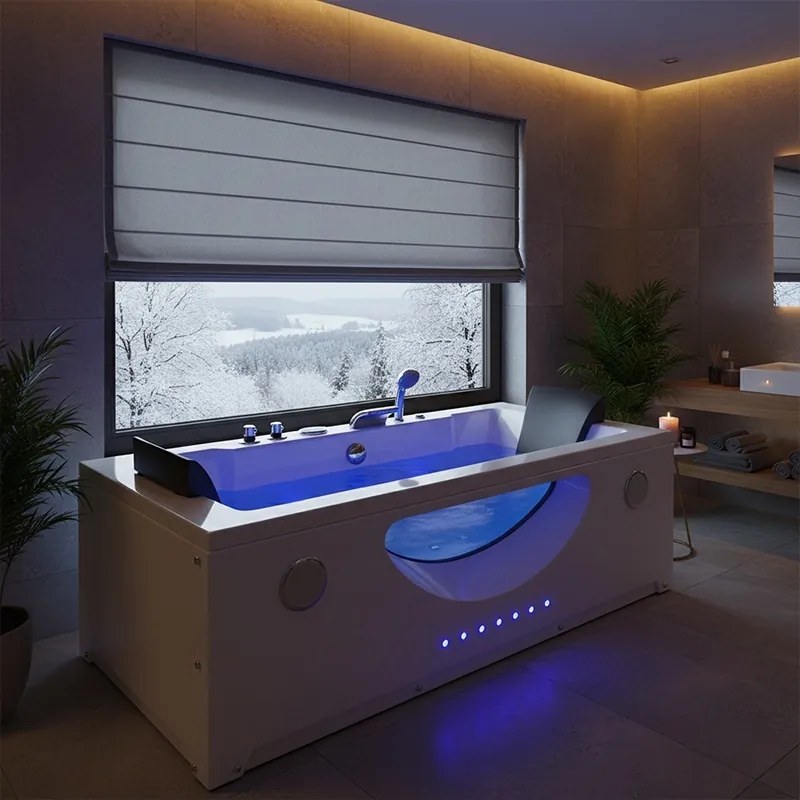 BPS-koupelny Hydromasážní vířivá vana Levante 659 180x90 s ohřevem vody