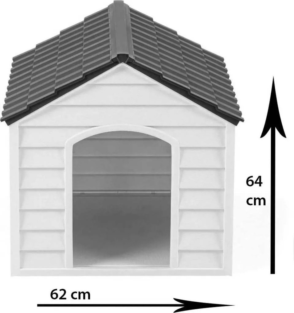 Domeček pro psa Dora (šedá + antracit)