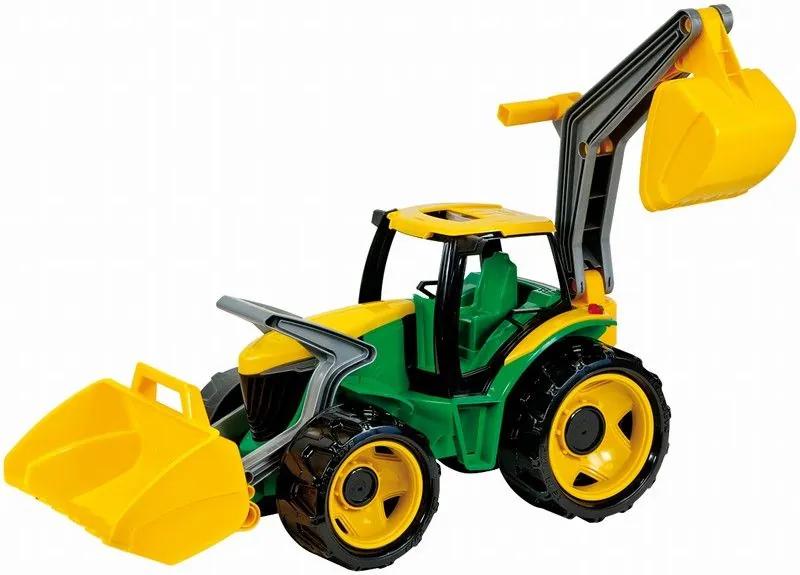 Lena 2080 Traktor se lžící a bagrem, zeleno žlutý