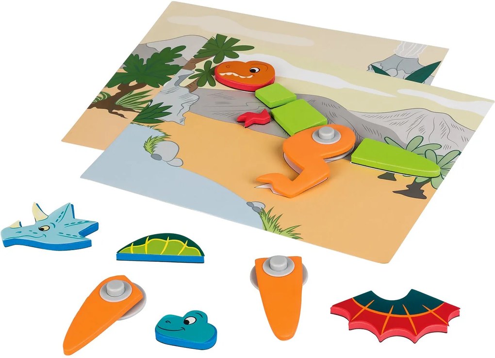 PLAYTIVE®JUNIOR Magnetické puzzle (dinosaurus), Provedení: dinosaurus - 4056232467339