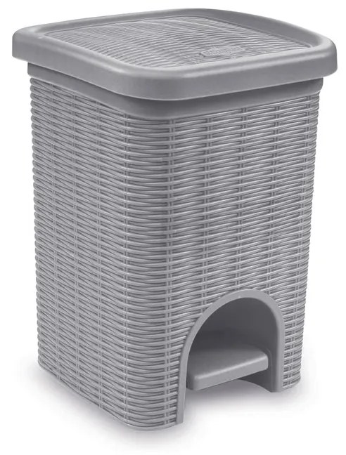 STEFANPLAST Odpadkový koš do koupelny Elegance 6l, šedý