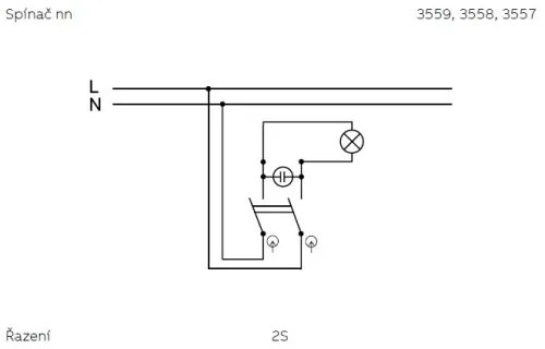 ABB Variant+ vypínač č.2S IP54 šedá 3558N-C02512 S s popisovým polem