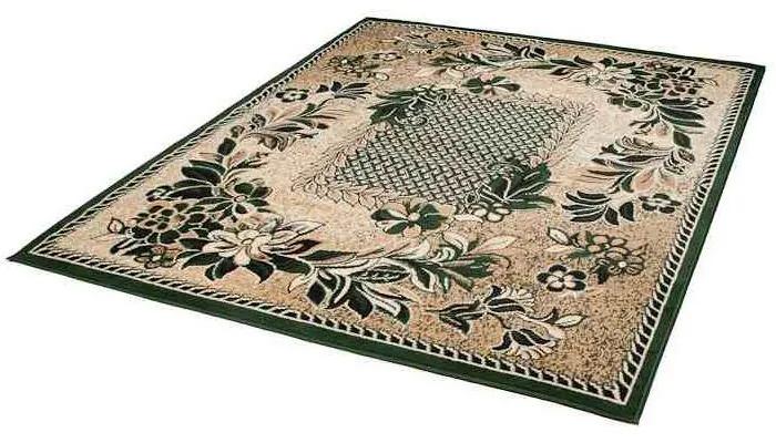 Kusový koberec PP Květiny zelený 70x130cm