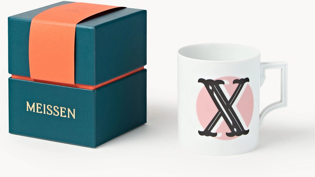 Westwing x MEISSEN, ručně vyrobený hrnek Initials's dekorací Motif