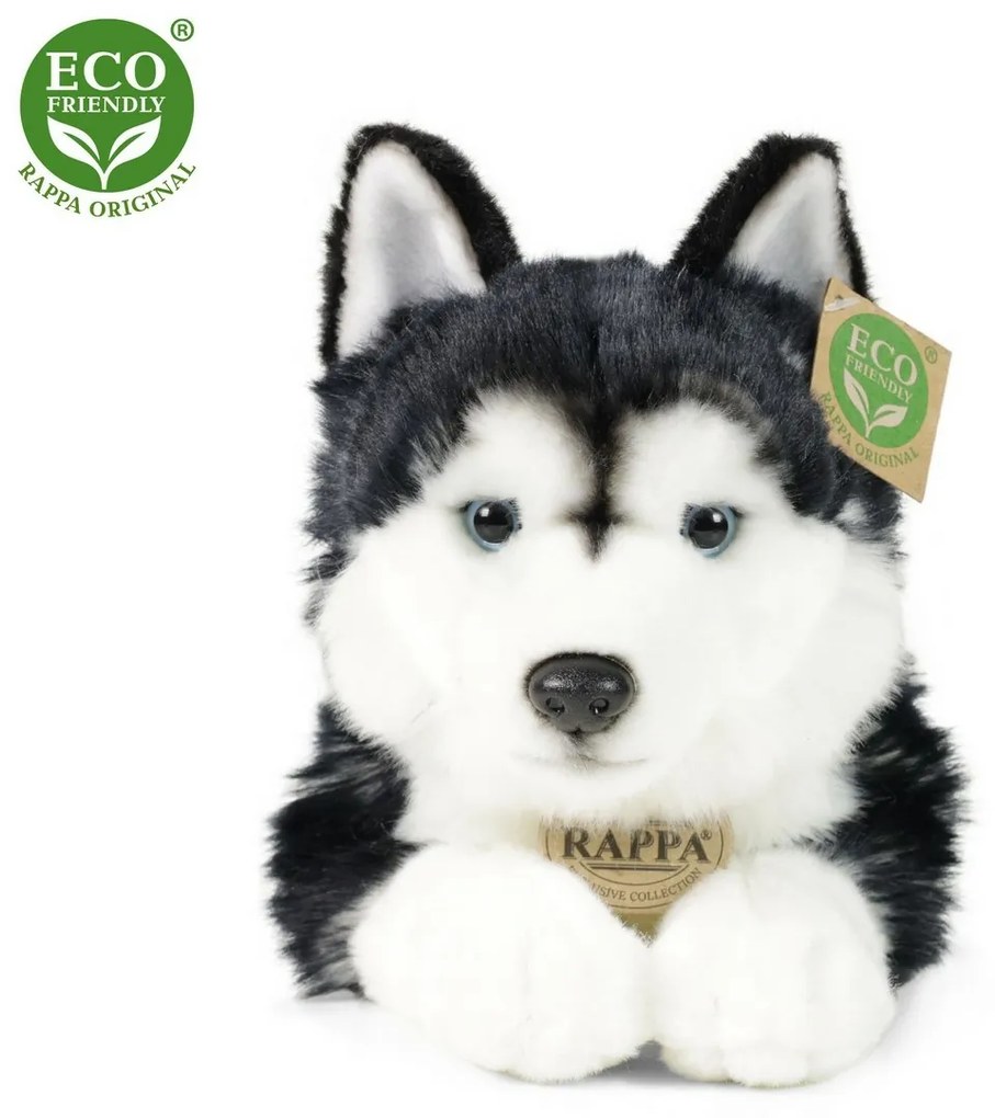 Rappa Plyšový pes husky, 36 cm ECO-FRIENDLY