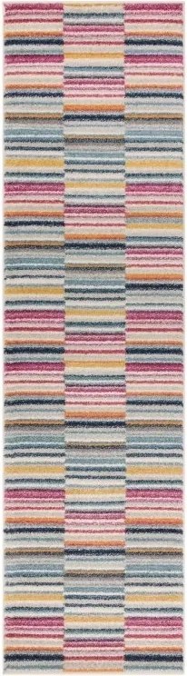 Tribeca Design Kusový koberec Jars Multicolor Stripe Rozměry: 66x240 cm