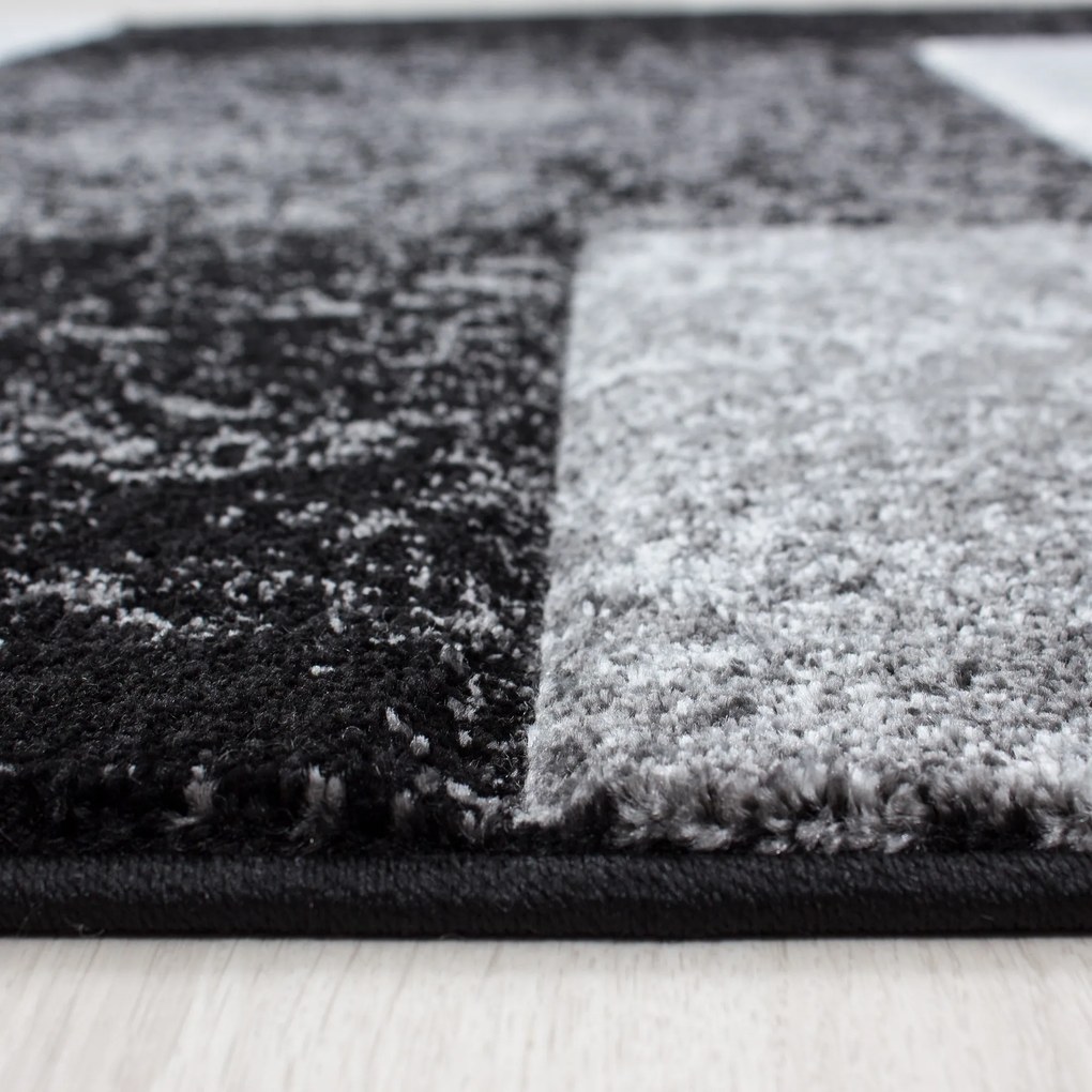 Ayyildiz, Kusový koberec Hawaii 1330 black, 80x300, černá, kancelář