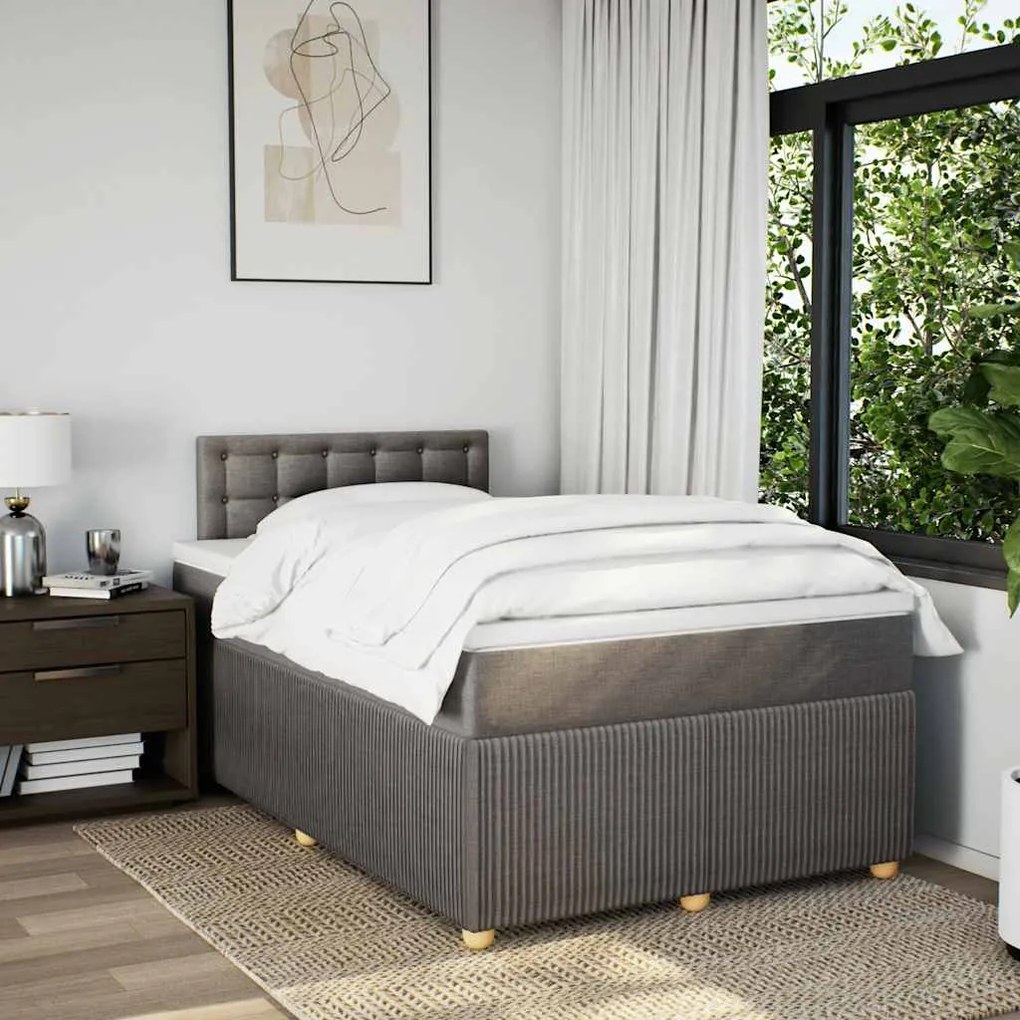 Box spring postel s matrací taupe 120x200 cm textil 3289741