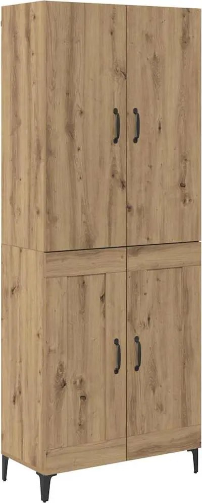 Vysoký bufet Artisanový dub 69,5 x 34 x 180 cm Kompozitní dřevo 3403587