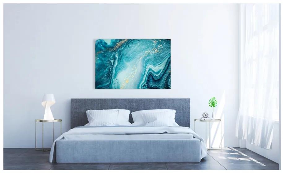 Malvis ® Obraz Modrá abstrakce Velikost: obdélník - 150x100 cm