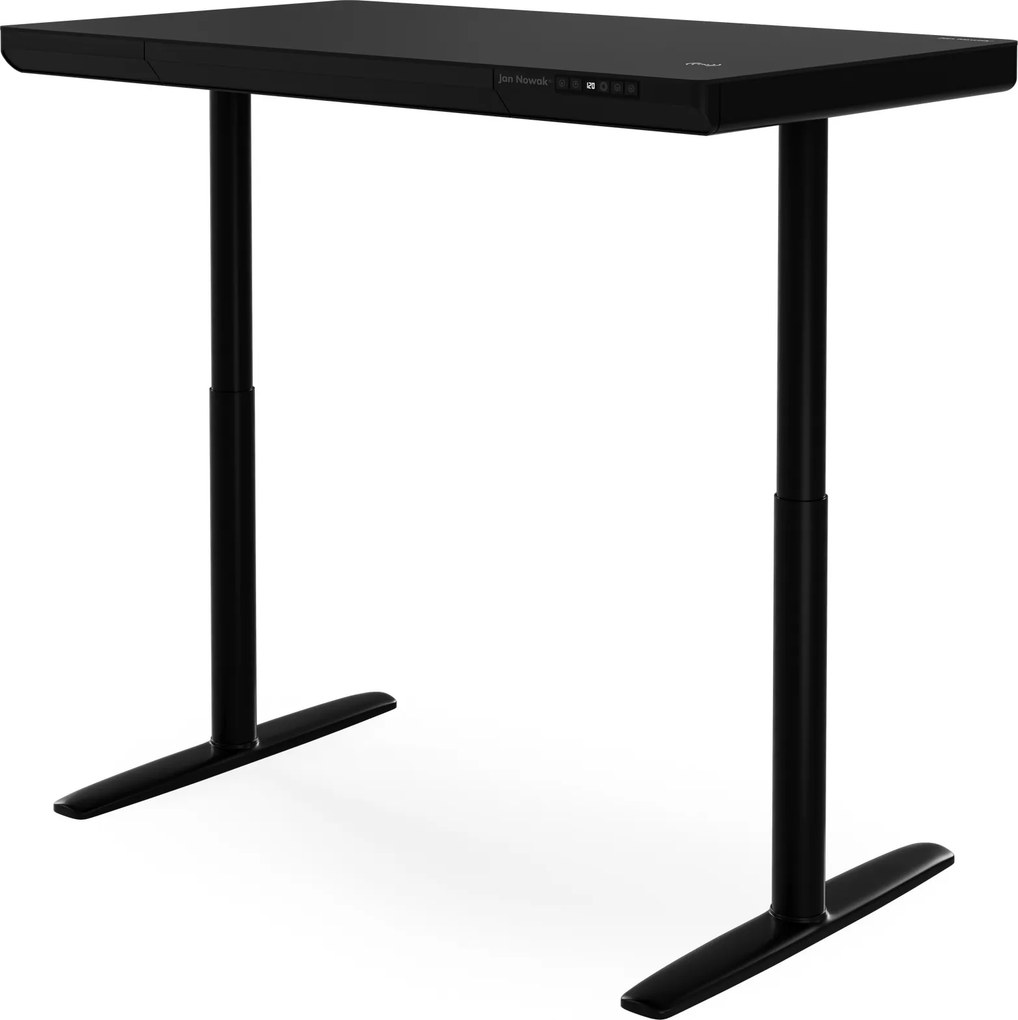 Elektrický psací stůl sit-stand se zásuvkou a bezdrátovou nabíječkou Qi černý, 1200 mm: ELLIS