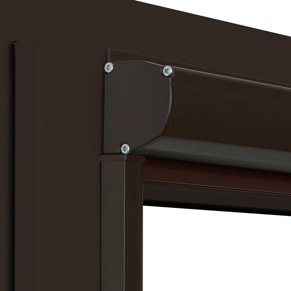 Dekodum Roleta den a noc v hnědé kazetě soft, barva látky Černá Šířka (cm): 58, Výška (cm): Balkonová (do 200 cm), Strana mechanismu: Práva
