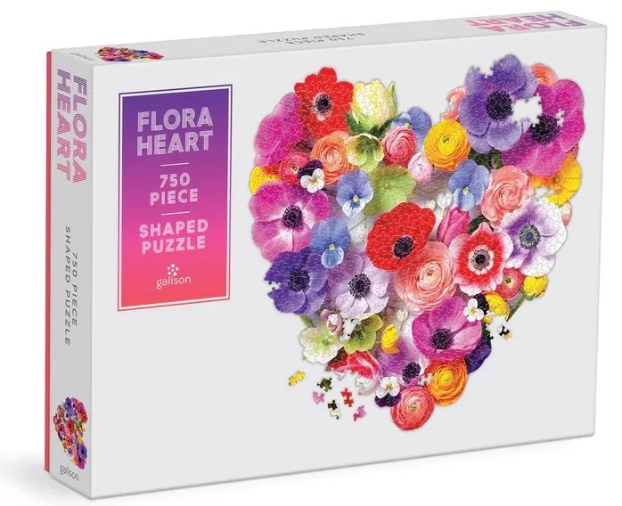 Galison Puzzle Květinové srdce 750 dílků