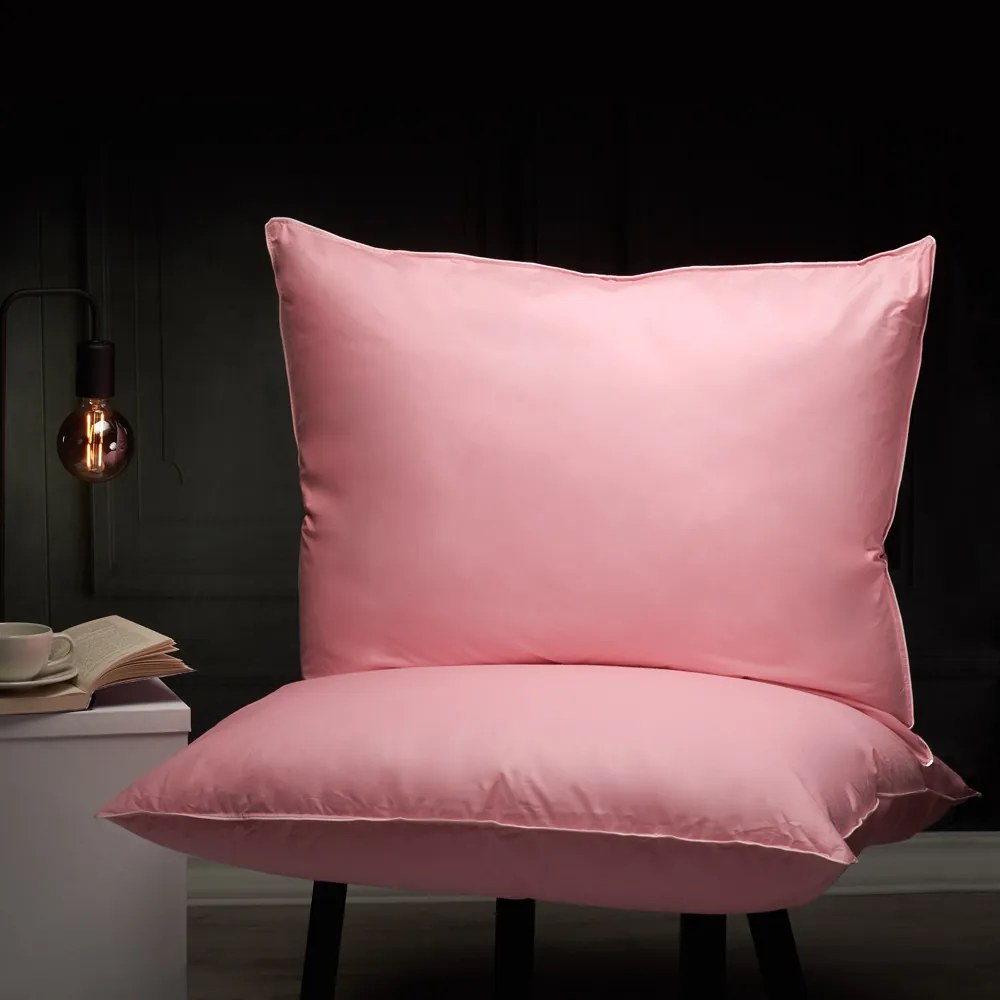 Péřový polštář COMFORT: Růžová 70x90cm