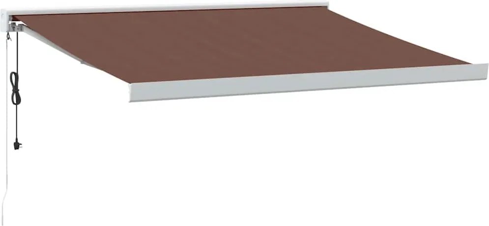 Automatická zatahovací markýza hnědá 350 x 250 cm 3215729