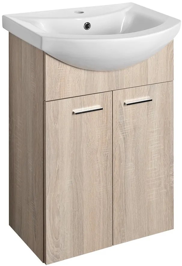 Aqualine ZOJA umyvadlová skříňka 50,5 x 74 x 30 cm dub platin 51057