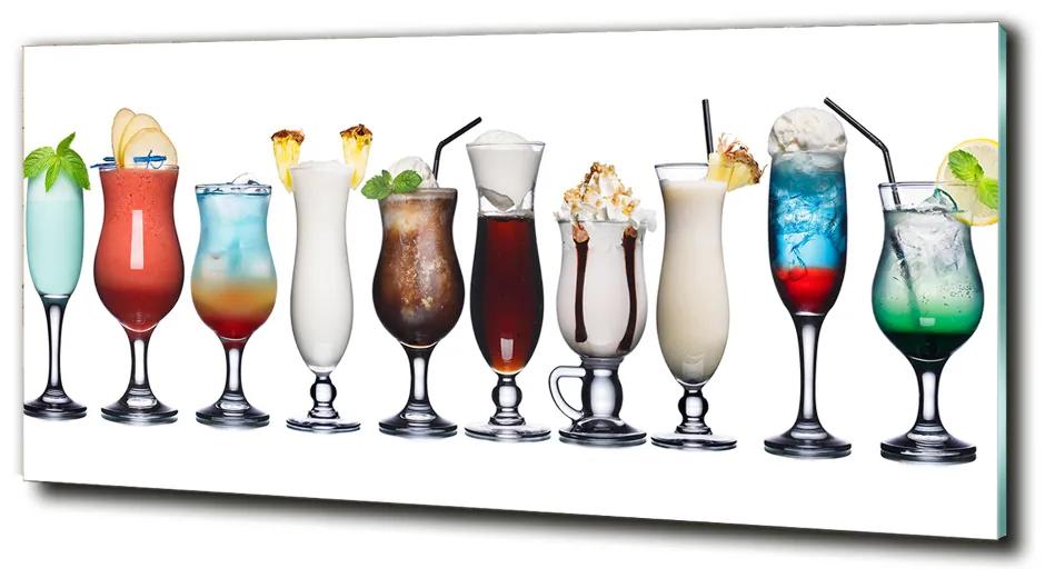 Wallmuralia Foto obraz skleněný horizontální Sada drinků 125x50 cm