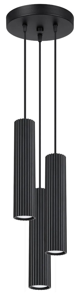 Sollux Lighting Závěsné svítidlo KARBON 3P Černá