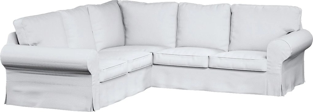 Potah na pohovku IKEA Ektorp rohová barva bílá látka pletený vzor