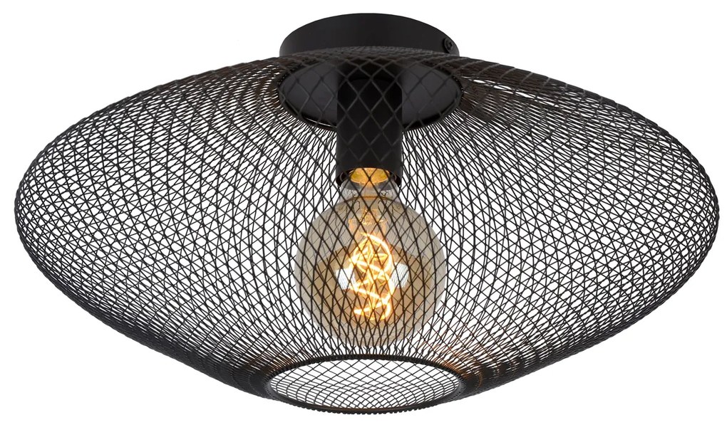 Lucide 21123/45/30 stropní svítidlo Mesh černé, E27, ø45cm