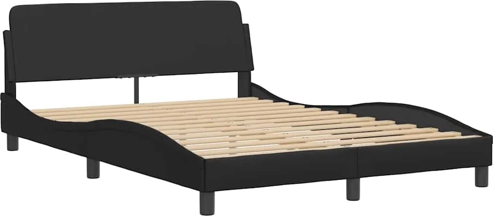 Rám postele Viana bez matrace černý 140x200 cm umělá kůže 3208096